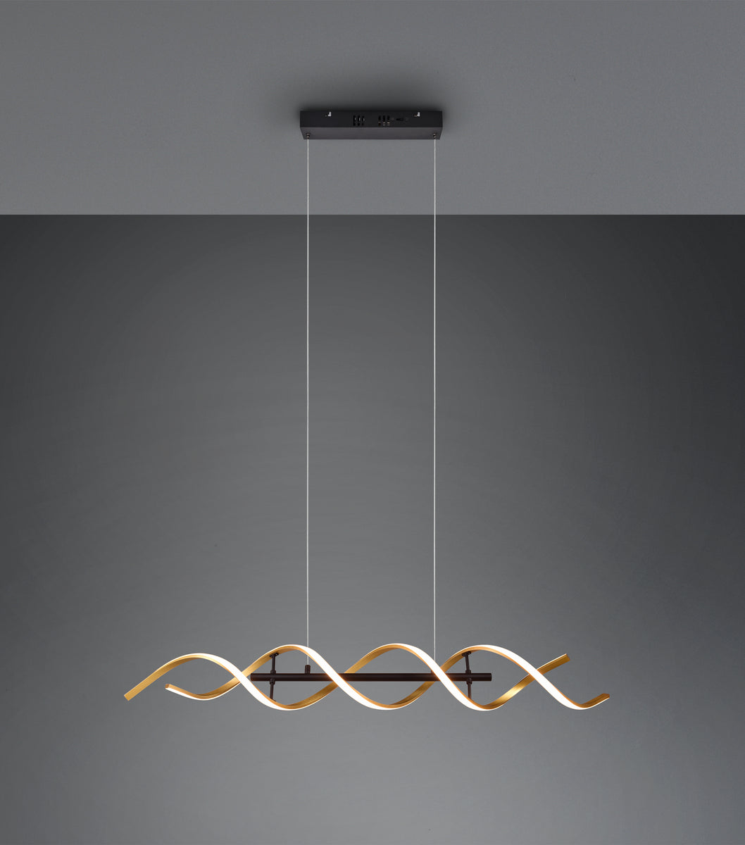 LED Integrated Pendant Gold with Adjustable White Light Colour (1542SE ...