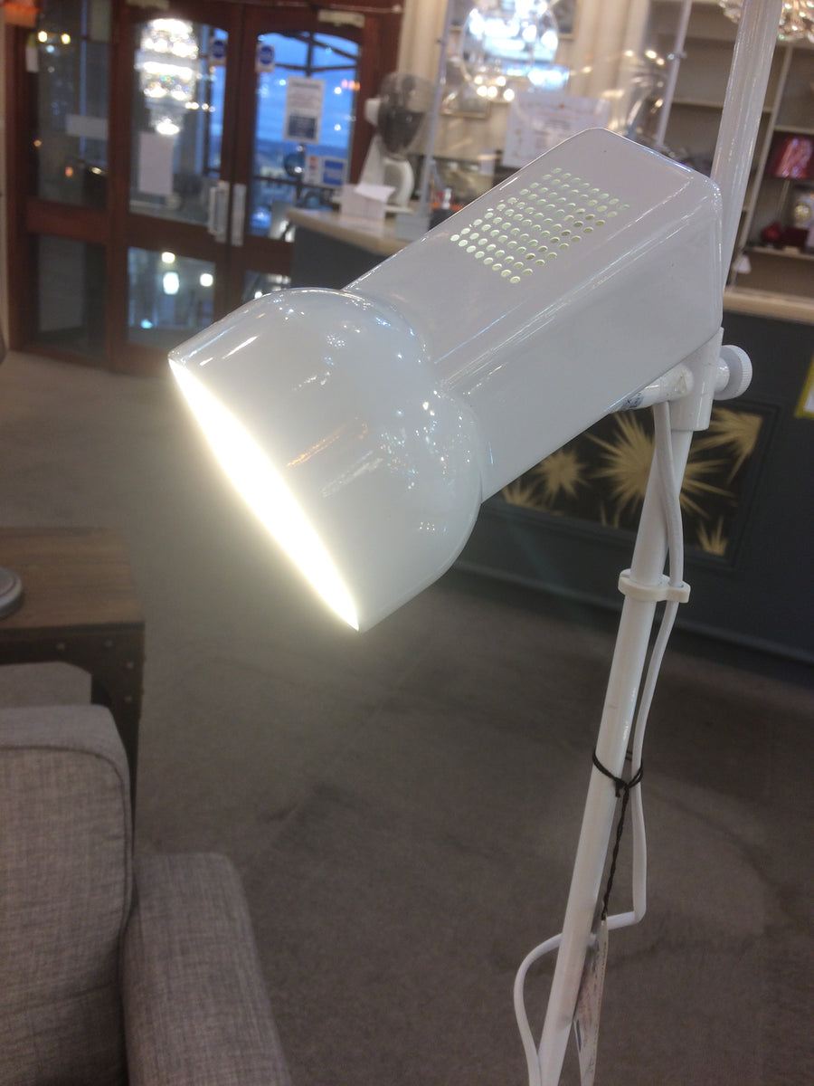 2 Light Adjustable Craft/Reading Spotlight Floor stand (1284QUA8051WH ...