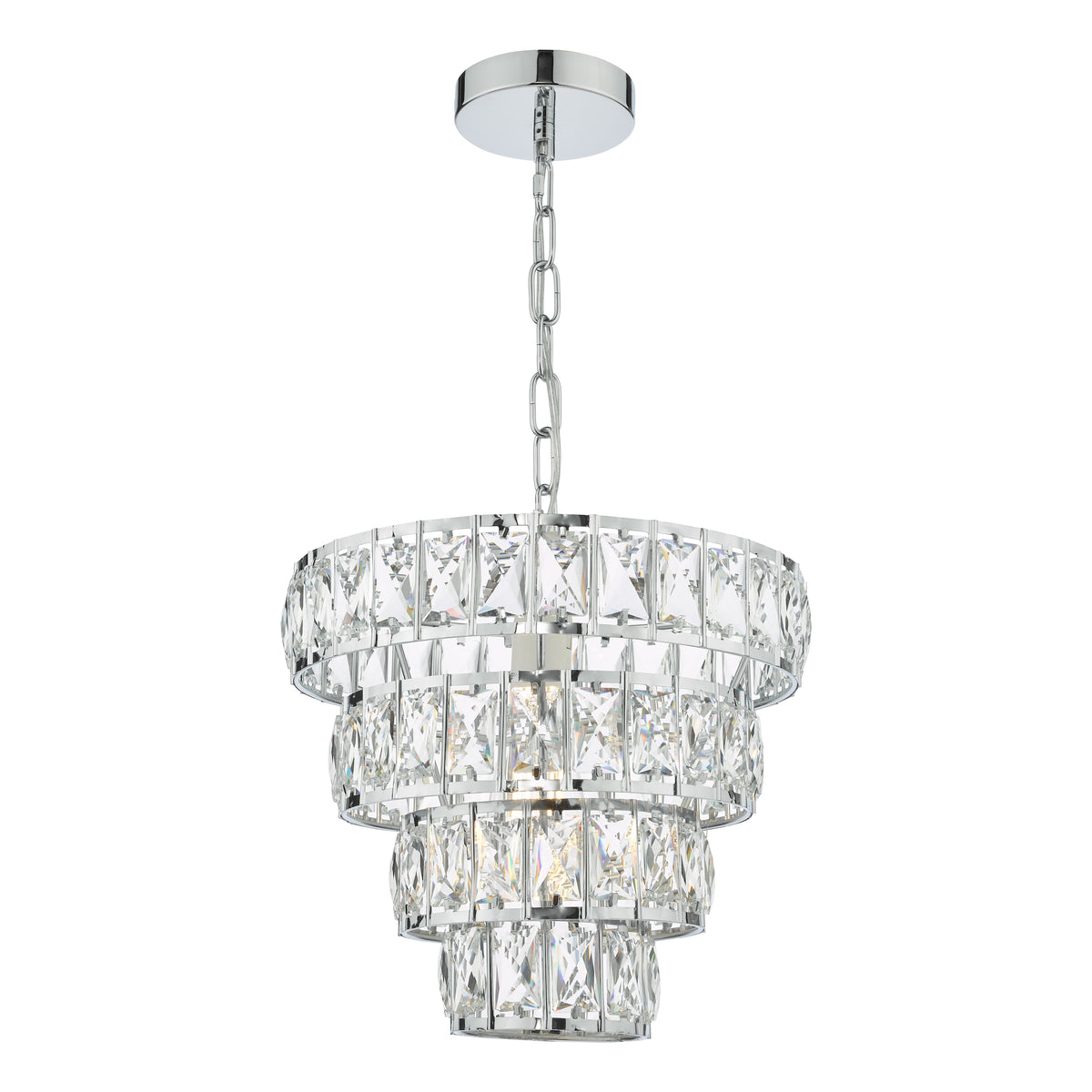 1 Light 4 Tier Chandelier Crystal & Polished Chrome (0183CER0150 ...