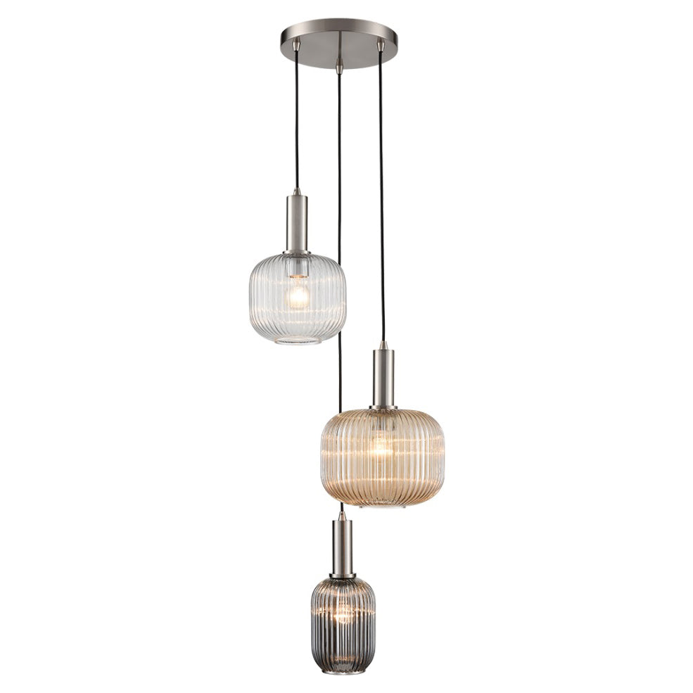 3 Light Drop Pendant with Glasses | Harrison Lighting