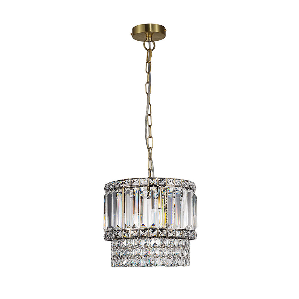 3 Light Chandelier 300mm Crystal Antique Brass (01529ISL03AB ...