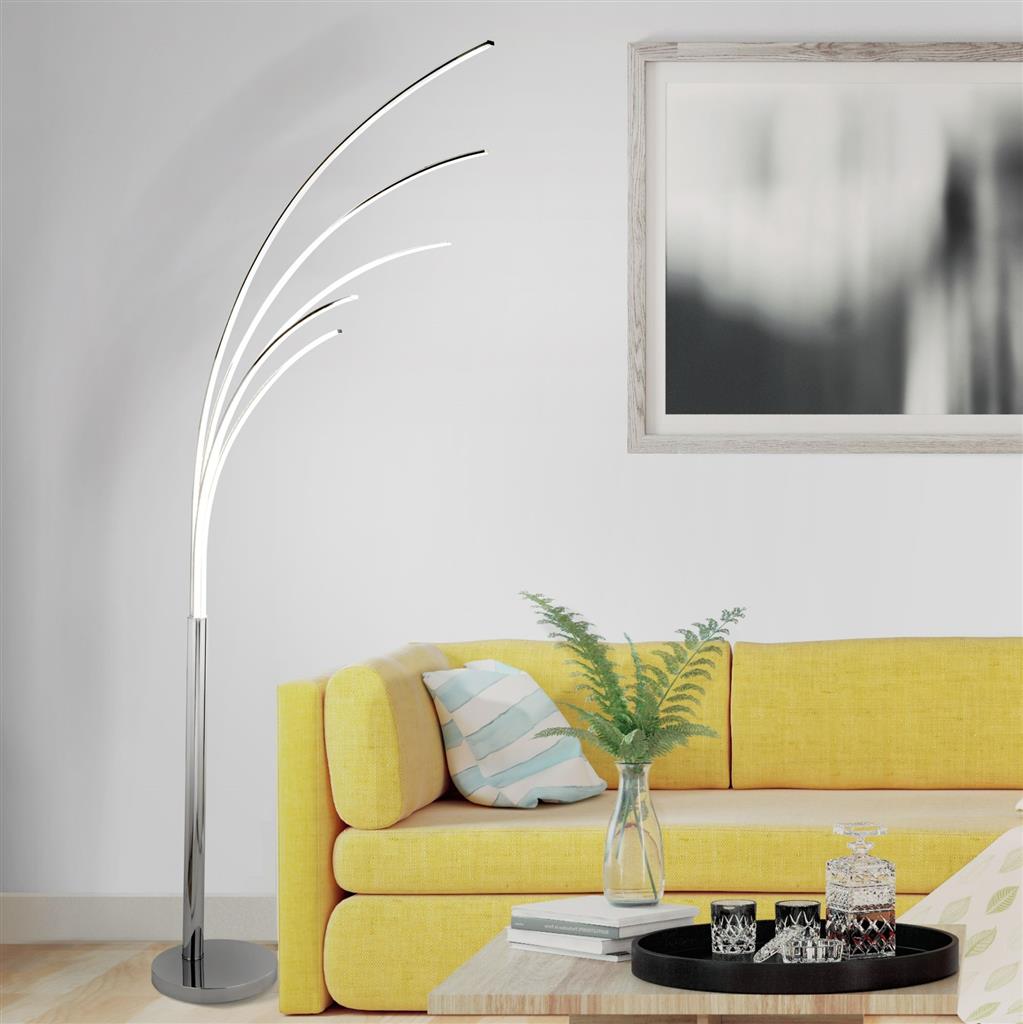 5 light LED integrated Floor lamp in polished chrome (0483GIR52855CC ...