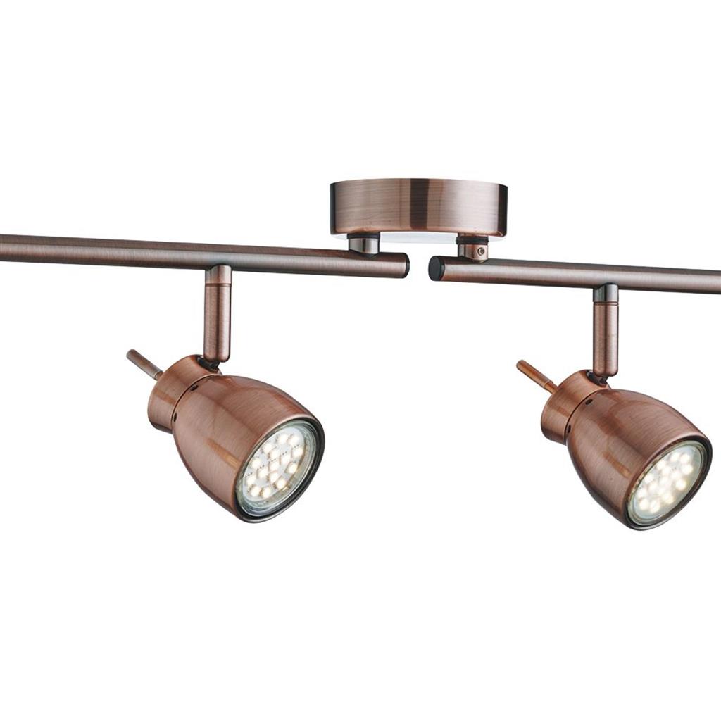 4 Light Split Bar Spotlight in Antique Copper Finish (0483JUP8814CU ...