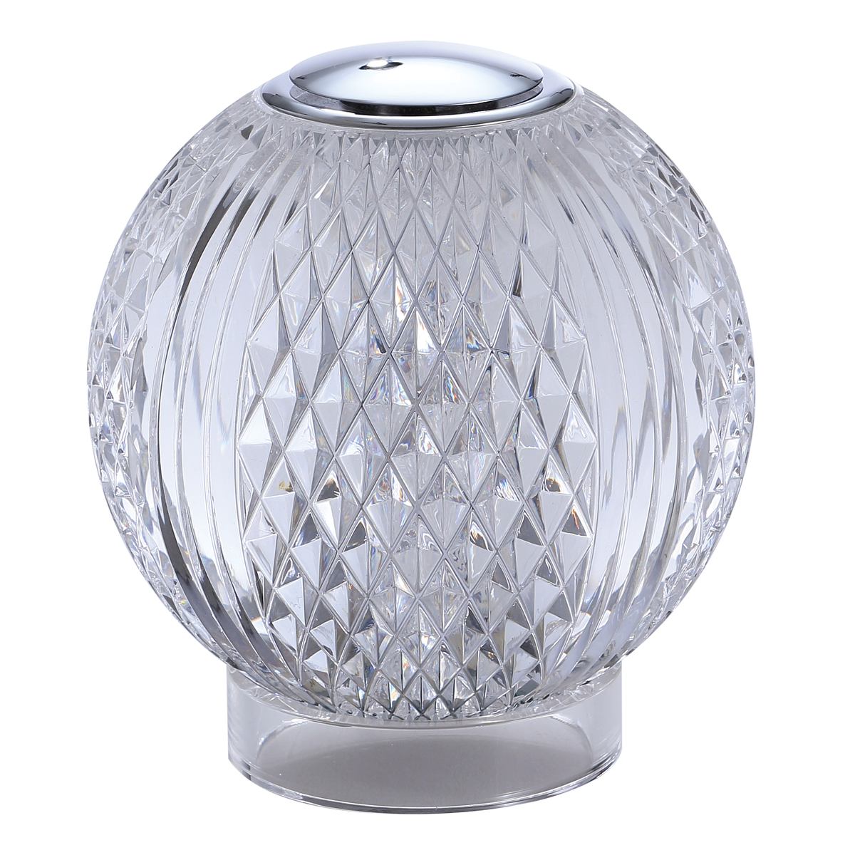 Glittering USB Chargeable LED Globe Table Lamp Chrome (1476DIAMT2000 ...