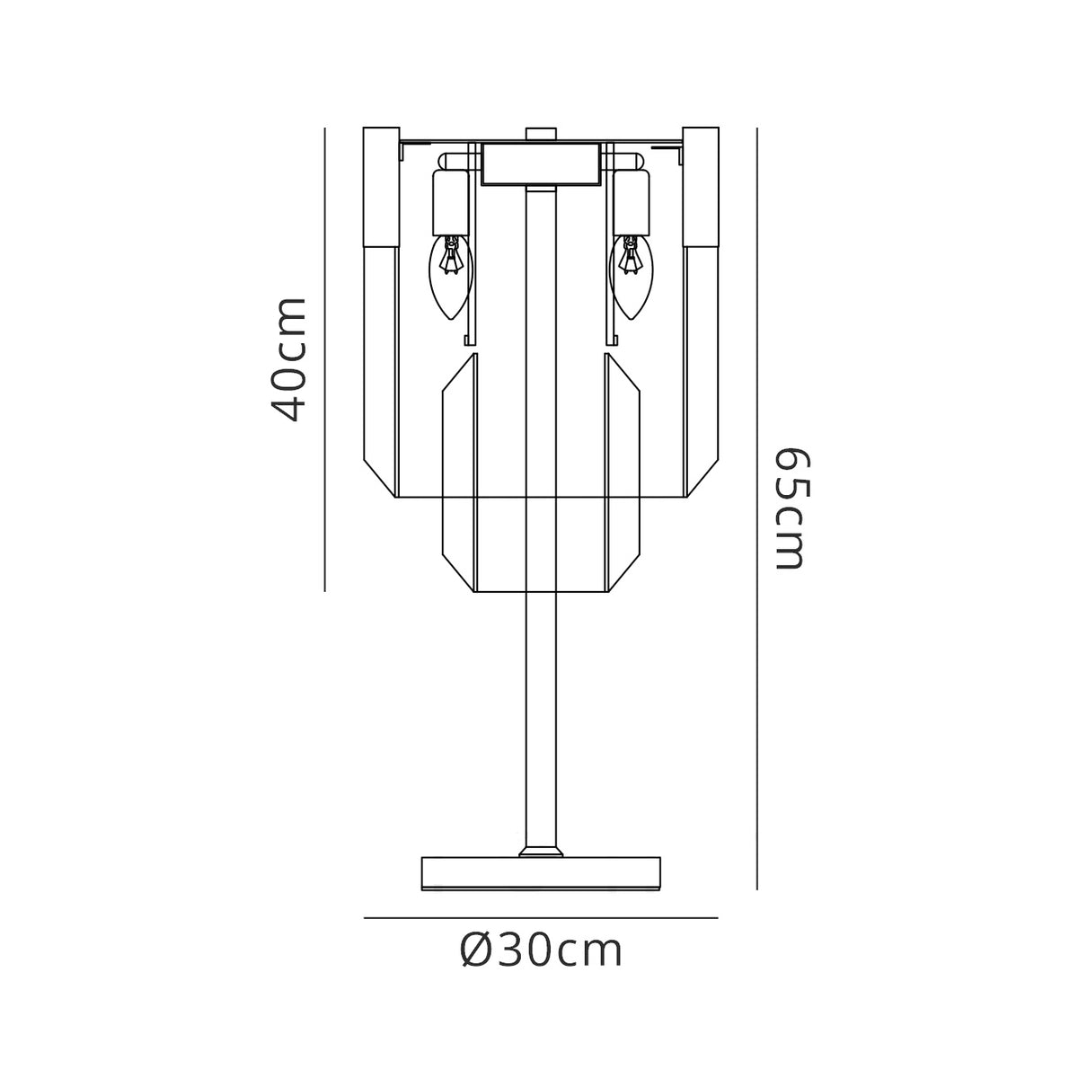 3 Light Table Lamp in Brass finish with Clear Sculpted Glass (1230GEN7 ...
